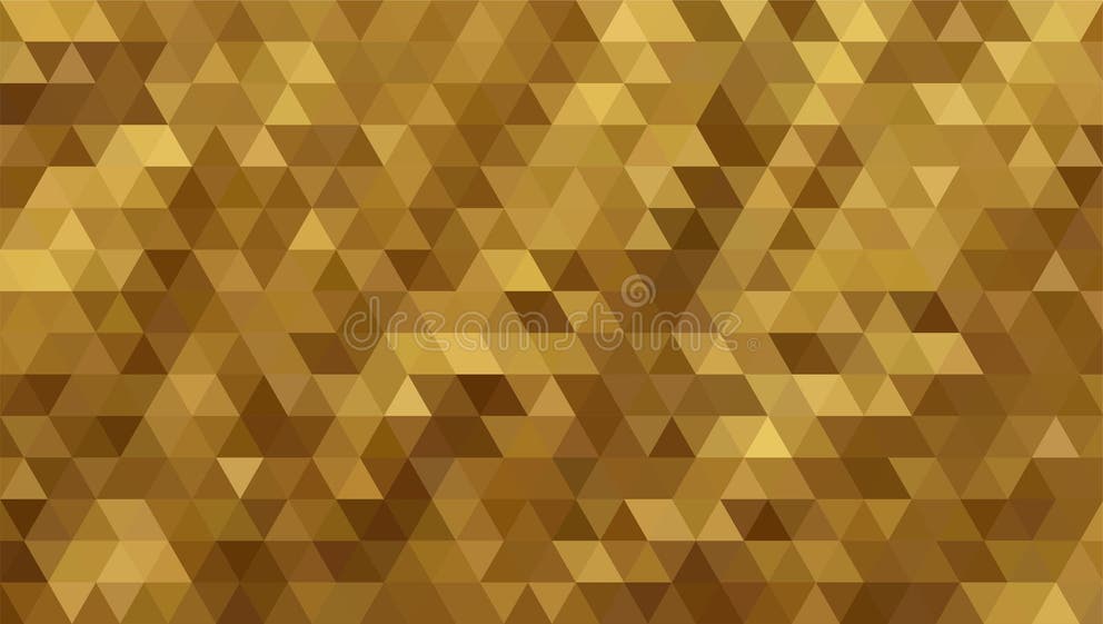 Vector Abstract Golden Triangle Pattern Background. No Transparent, No ...