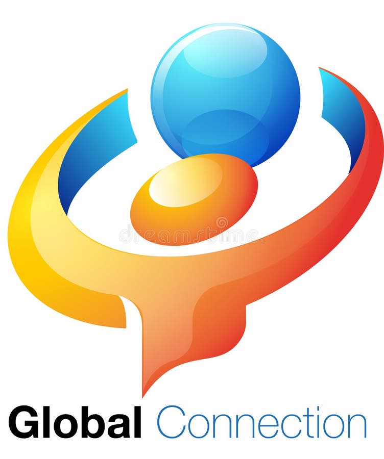 Global Connection and Communication Symbol Stock Vector - Illustration ...