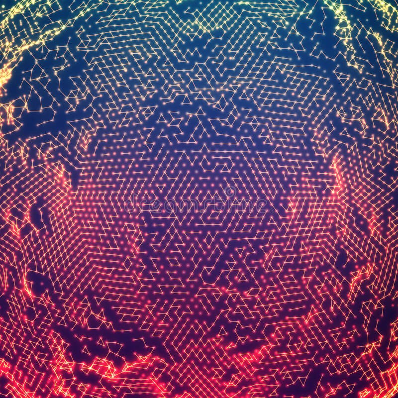 Vector Abstract Glowing Point Noise Background. Array of Glowing Points ...