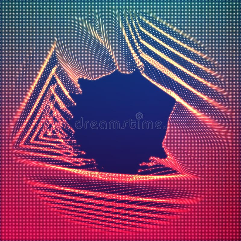 Vector Abstract Glowing Point Noise Red Background. Array of Glowing ...