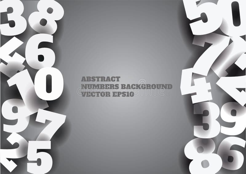 Vector Abstract Gray Background with 3d Numbers Stock Vector ...