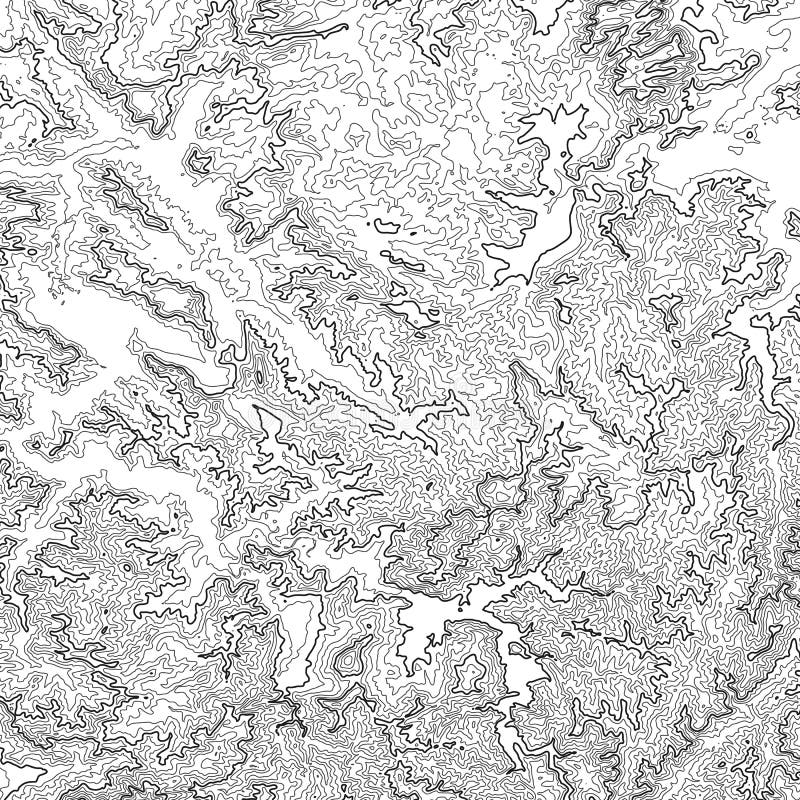 Vector Abstract Grayscale Earth Relief Map. Generated Conceptual ...