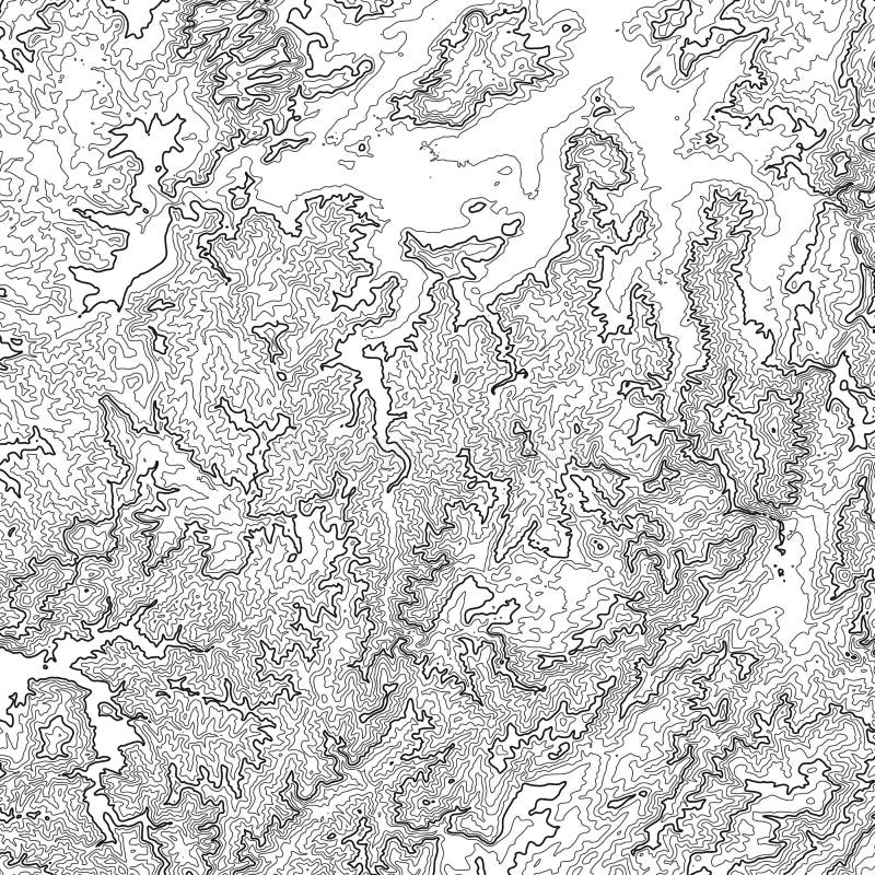 Vector Abstract Grayscale Earth Relief Map. Generated Conceptual ...