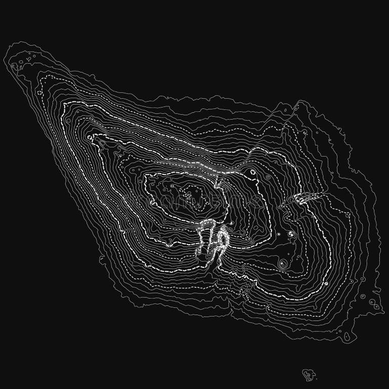 Vector Abstract Grayscale Earth Relief Map. Generated Conceptual ...