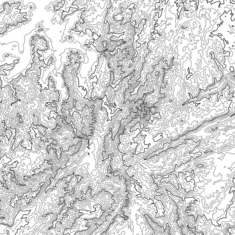 Vector Abstract Grayscale Earth Relief Map. Generated Conceptual ...