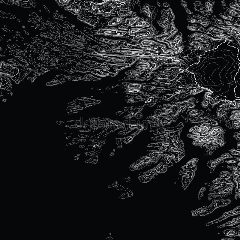 Vector Abstract Grayscale Earth Relief Map. Generated Conceptual ...