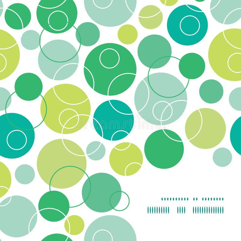 Vector Abstract Green Circles Frame Corner Pattern Stock Vector ...