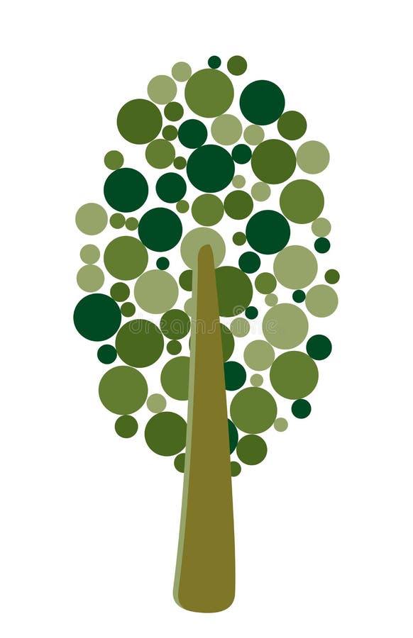 Vector Abstract Green Tree from Different Bubbles. Game UI Flat ...
