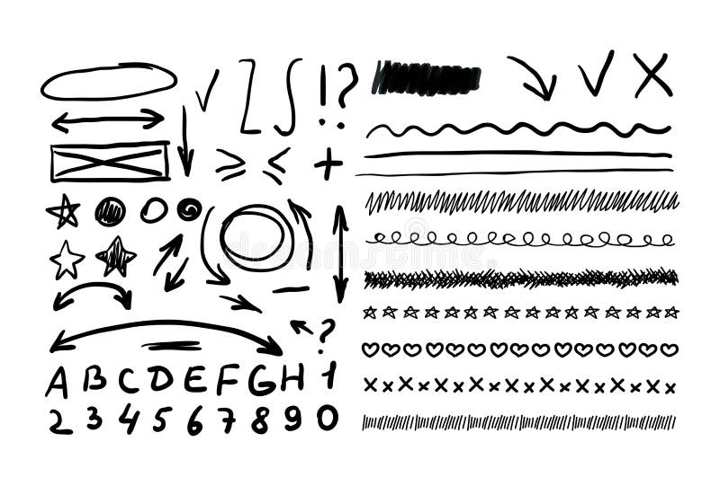 Vector Text Correction Marks, Text Template, Design Elements Set ...