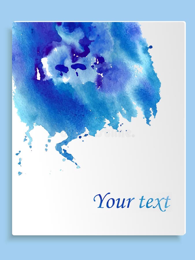 Vector Abstract Hand Drawn Watercolor Background Stock Vector ...