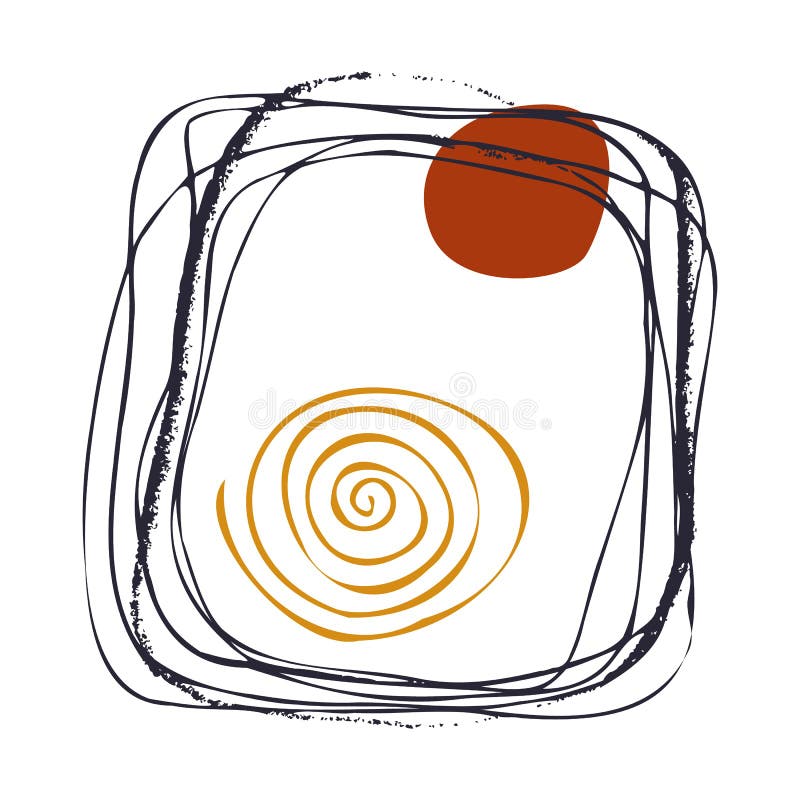 Vector Abstract Handmade Graphic Elements Isolated on White, for ...