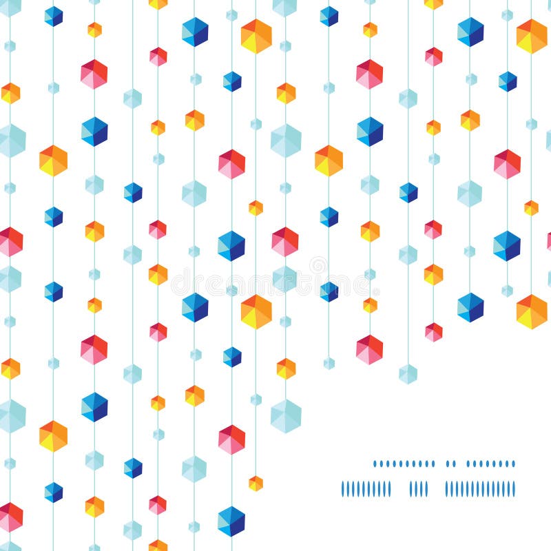 Hanging Geometric Shapes Corner Pattern Background Stock Vector ...