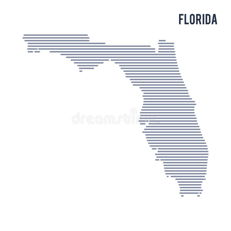 The State of Florida on a White Stock Illustration - Illustration of ...