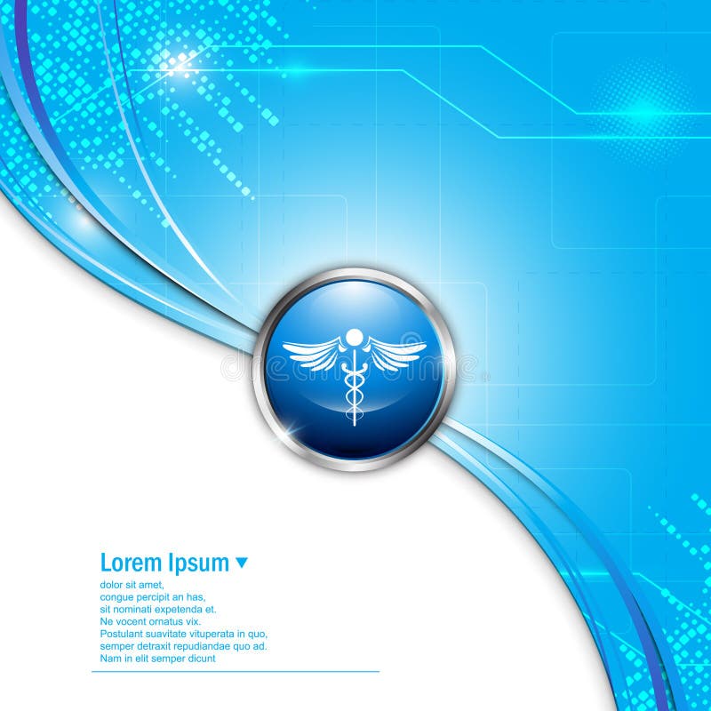 Abstract Health Care Medical Icon on Blue Innovation Concept Background ...