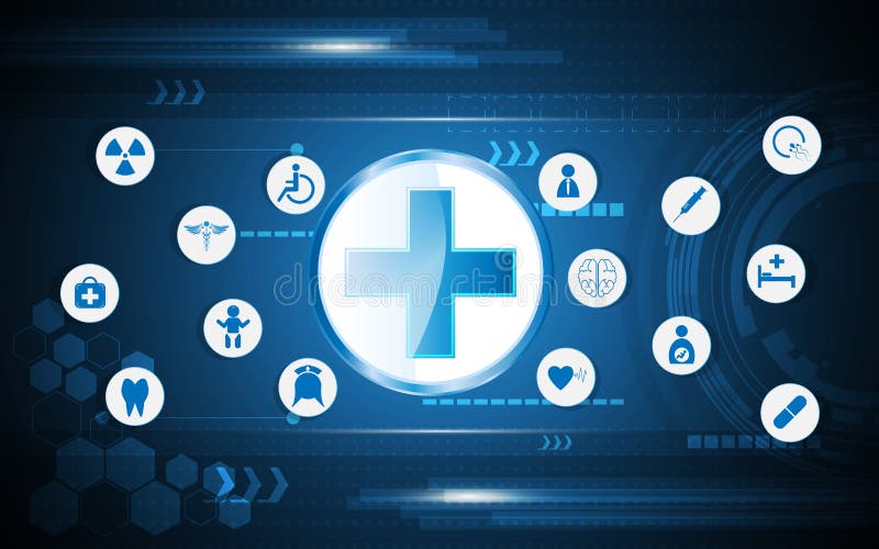 Abstract Health Medical Science Healthcare Icon Digital Technology ...