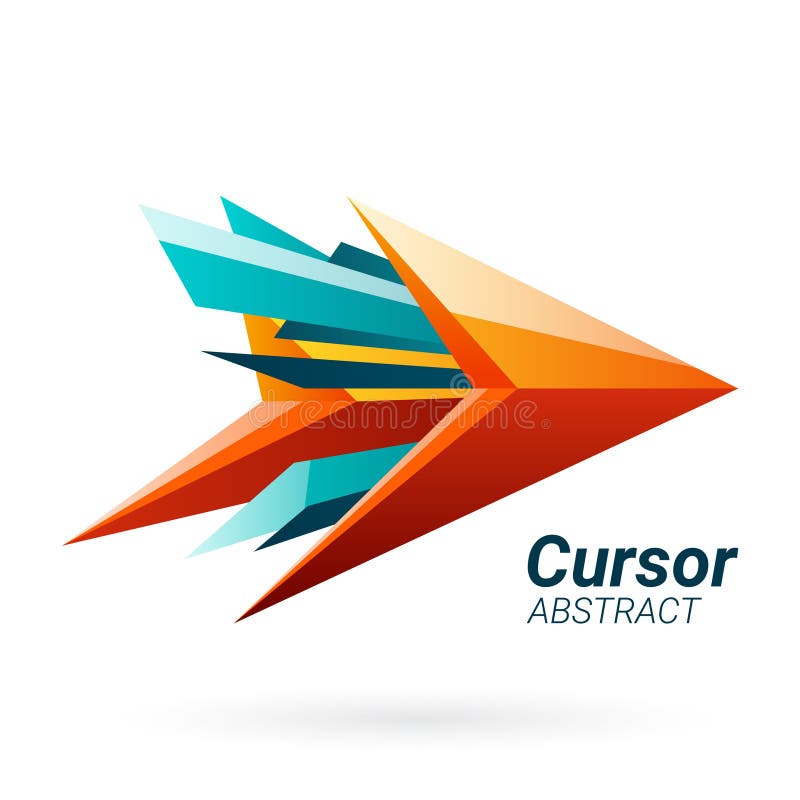 Vector Abstract Icon Arrow. Stock Illustration - Illustration of ...