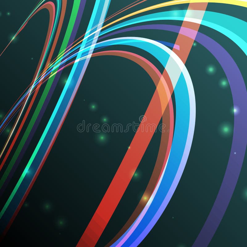 Vector Abstract Illustartion Curving Lines Ray of Ligh Stock Vector ...