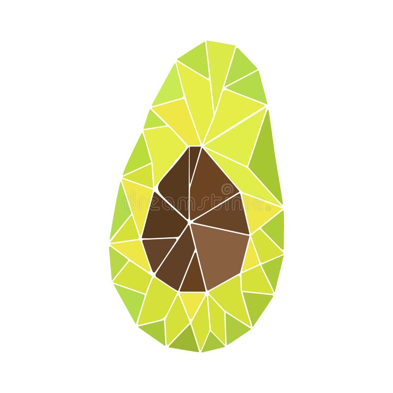 Avocado Abstract Vector Illustration. Nature Illustration. Summer Icon ...