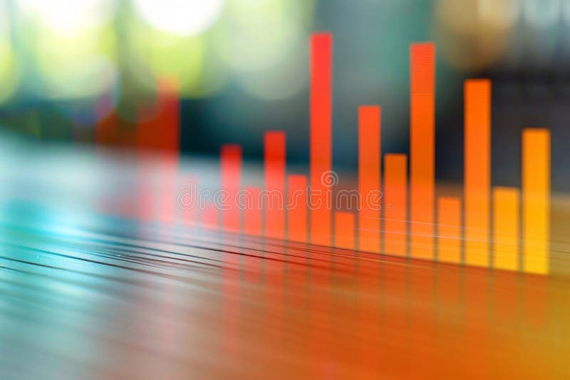 Vector Abstract Illustration of a Chart Showing the Rise and Fall of a ...