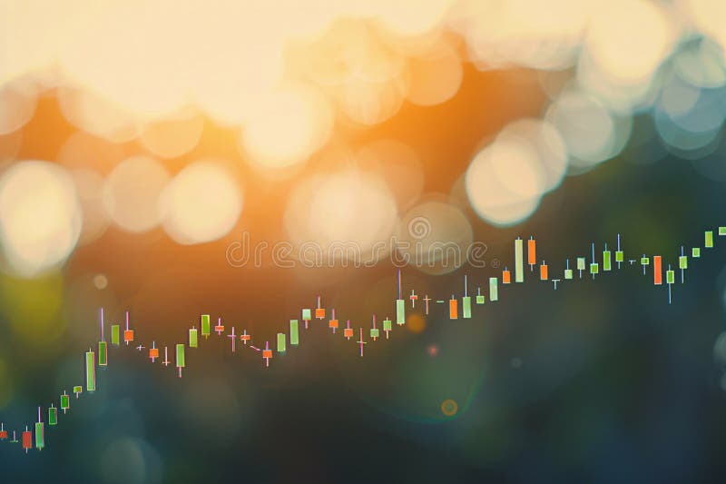 Vector Abstract Illustration of a Chart Showing the Rise and Fall of a ...