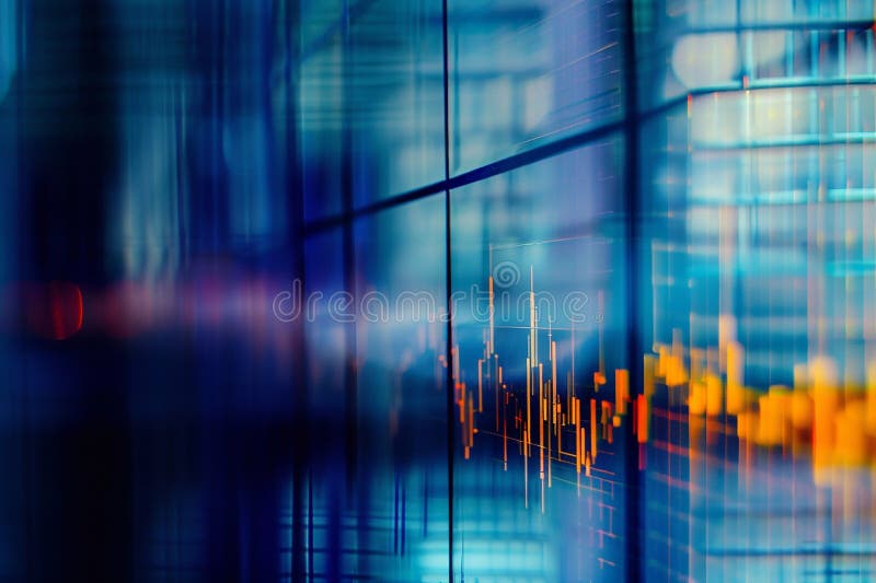 Vector Abstract Illustration of a Chart Showing the Rise and Fall of a ...