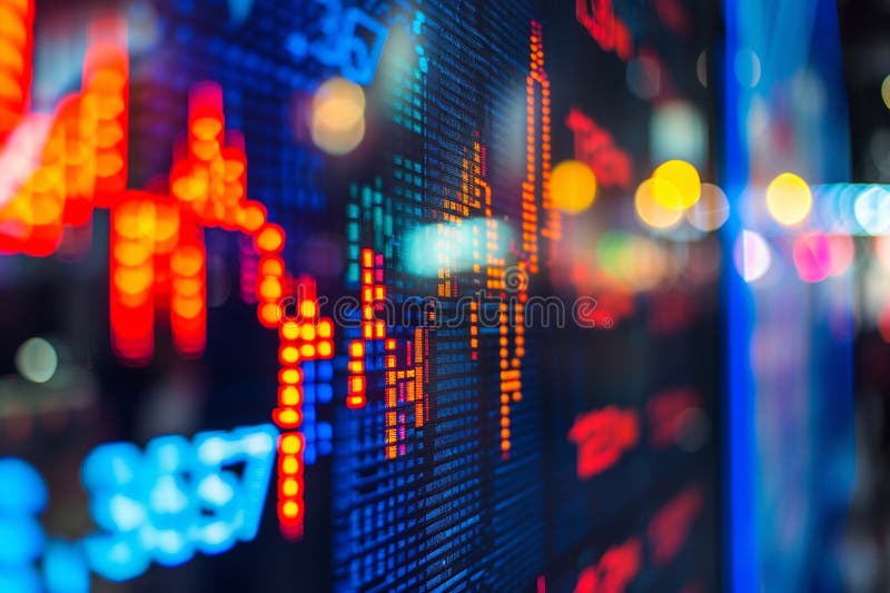 Vector Abstract Illustration of a Chart Showing the Rise and Fall of a ...