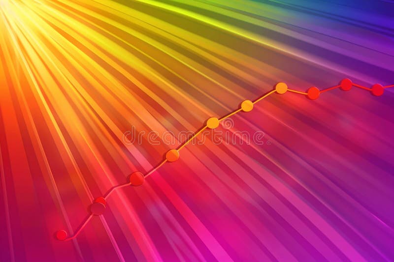 Vector Abstract Illustration of a Chart Showing the Rise and Fall of a ...