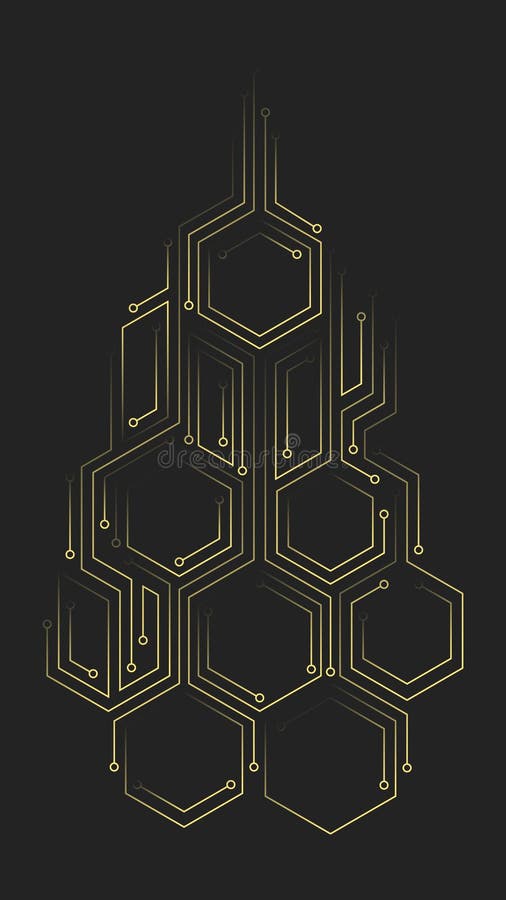 Vector Abstract Illustration. Chip Concept, Future, Cyberpunk, Computer ...