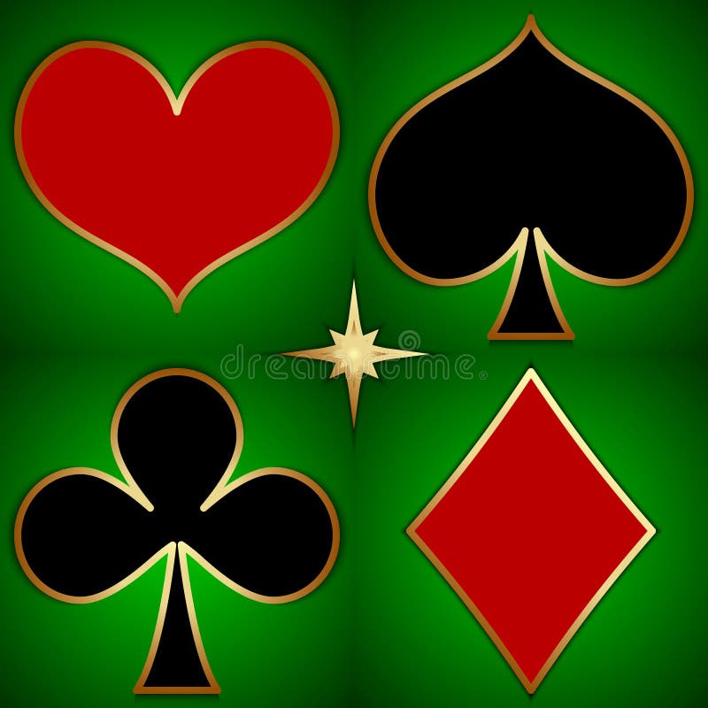 Vector Abstract Illustration of Game Cards Suits Stock Vector ...