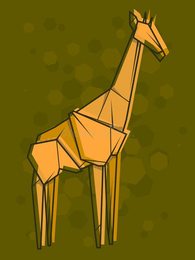 Vector Abstract Illustration Giraffe. Stock Vector - Illustration of ...