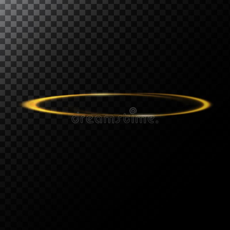 Vector Abstract Illustration of a Light Effect in the Shape of a Golden ...