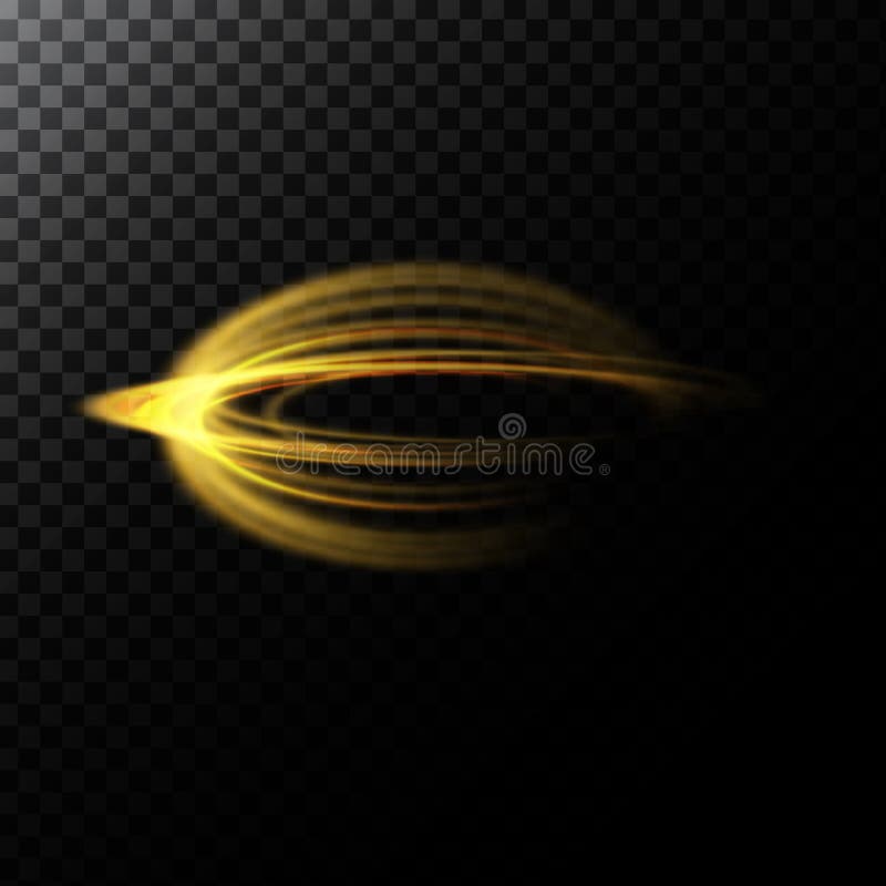 Vector Abstract Illustration of a Light Effect in the Shape of a Golden ...