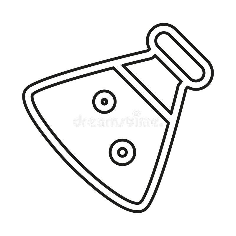 Retort for Chemical Experiment in Outline Style Stock Vector ...