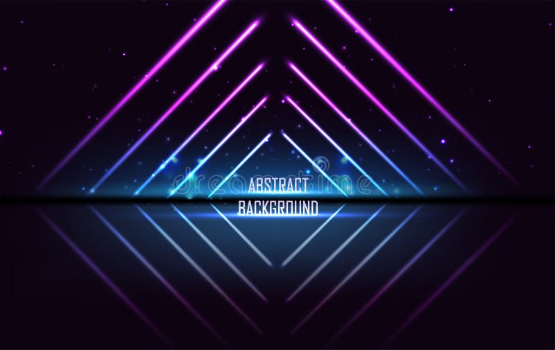 Vector Abstract Illustration. Tech Lazer Ray Banner with Glow and ...