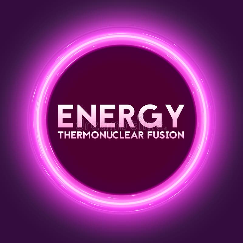 Vector Abstract Illustration of Thermonuclear Fusion Plasma Current ...