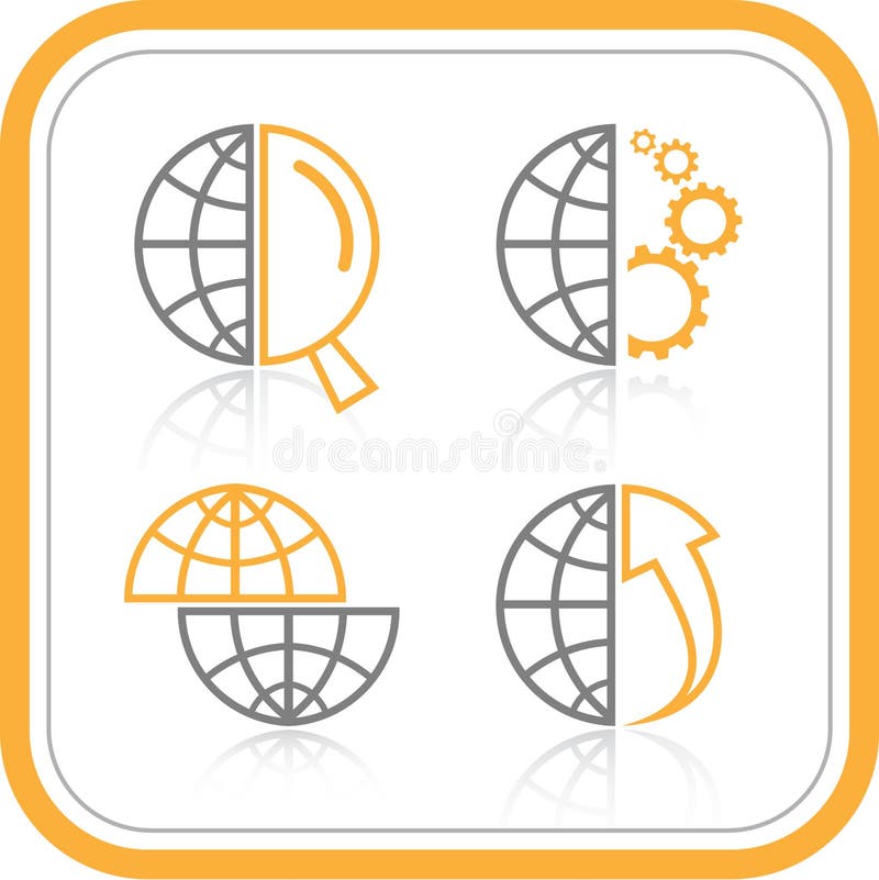 Vector Abstract Internet Icon Stock Vector - Illustration of globe ...