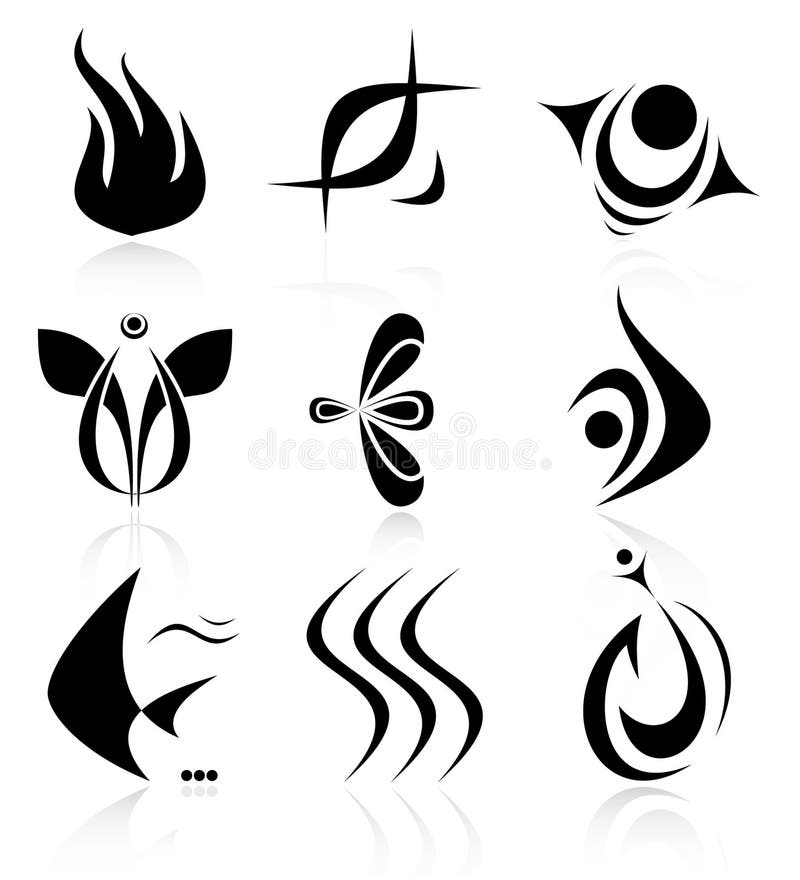 Abstract Animal Icons Silhouettes Stock Vector - Illustration of horse ...