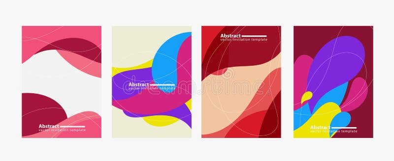 Vector Abstract Invitation Template Postcard or Brochure Cover Stock ...