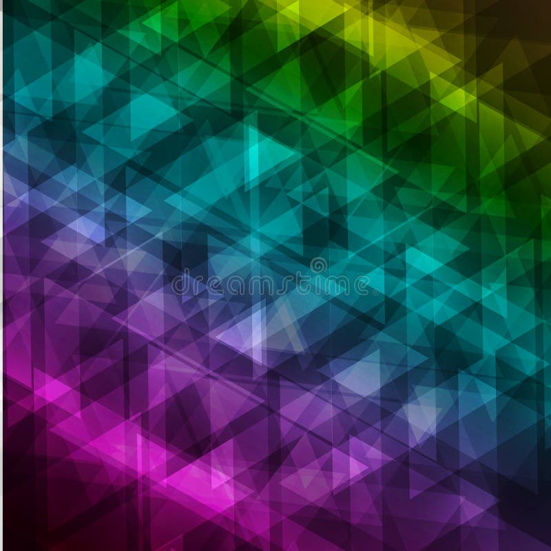 Vector Abstract Irregular Polygon Background with a Triangular Pattern in Color Full Rainbow ...