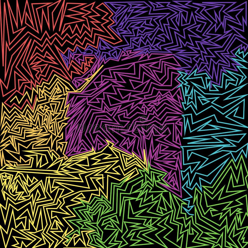 Vector Abstract Irregular Polygon Isolated on Black Background Stock ...