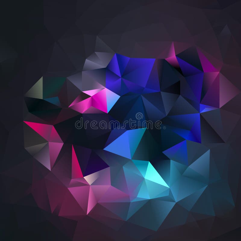 Vector Irregular Polygon Square Background Triangle Low Poly Pattern