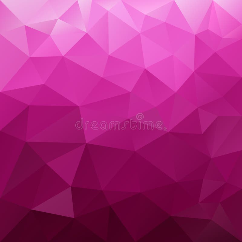 Vector Irregular Polygonal Square Background - Triangle Low Poly Pattern - Hot Pink Magenta ...