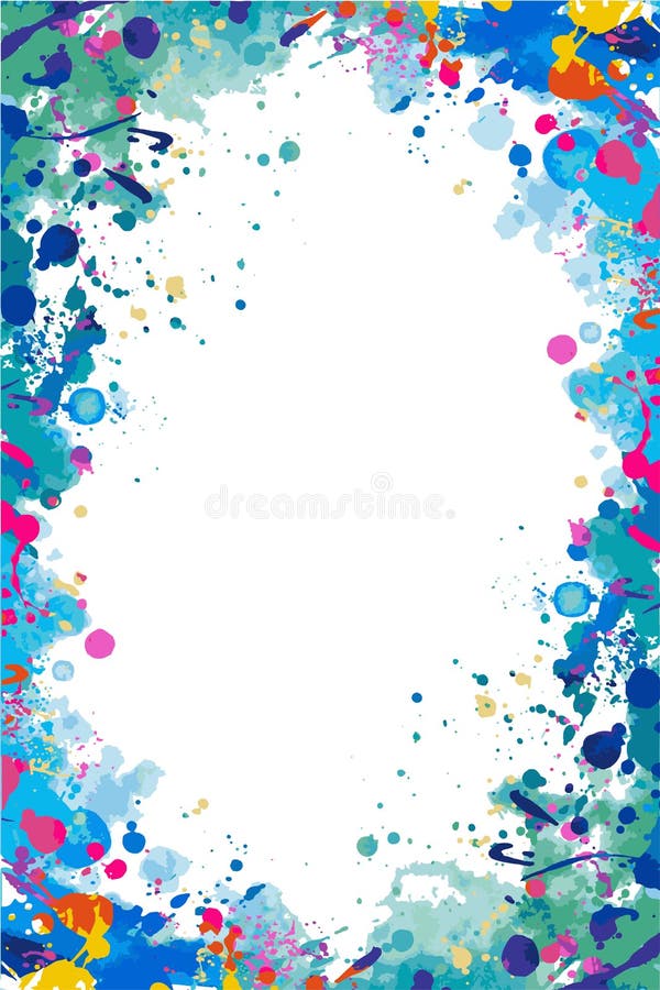 Vector Abstract Kleurrijk Geploeterd Kader Vector Illustratie ...