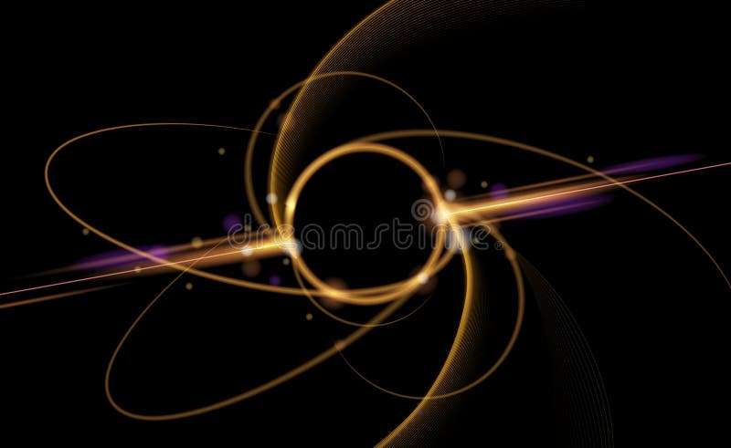 Vector Abstract Light Gold Effect, Flow Line, Motion Pattern and Golden ...