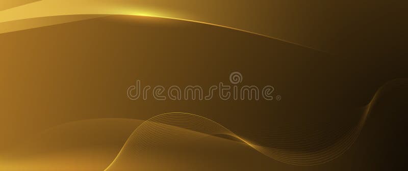 Vector Abstract Light Gold Effect, Flow Line, Motion Pattern and Golden ...