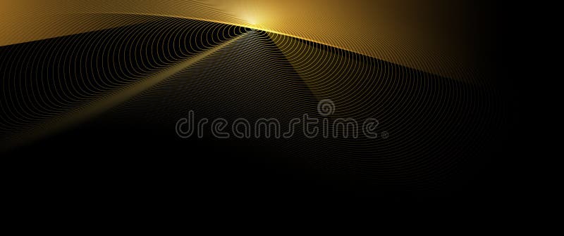 Abstract Light Gold Effect, Flow Line, Motion Pattern and Golden ...