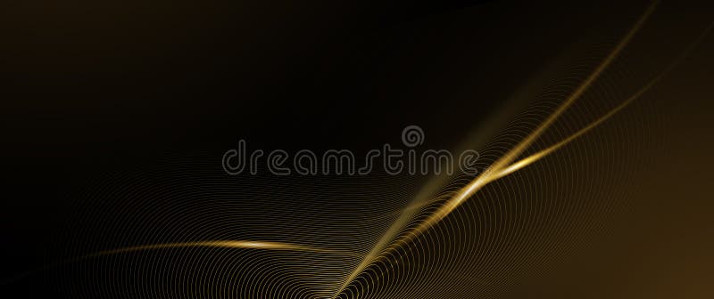 Vector Abstract Light Gold Effect, Flow Line, Motion Pattern and Golden ...