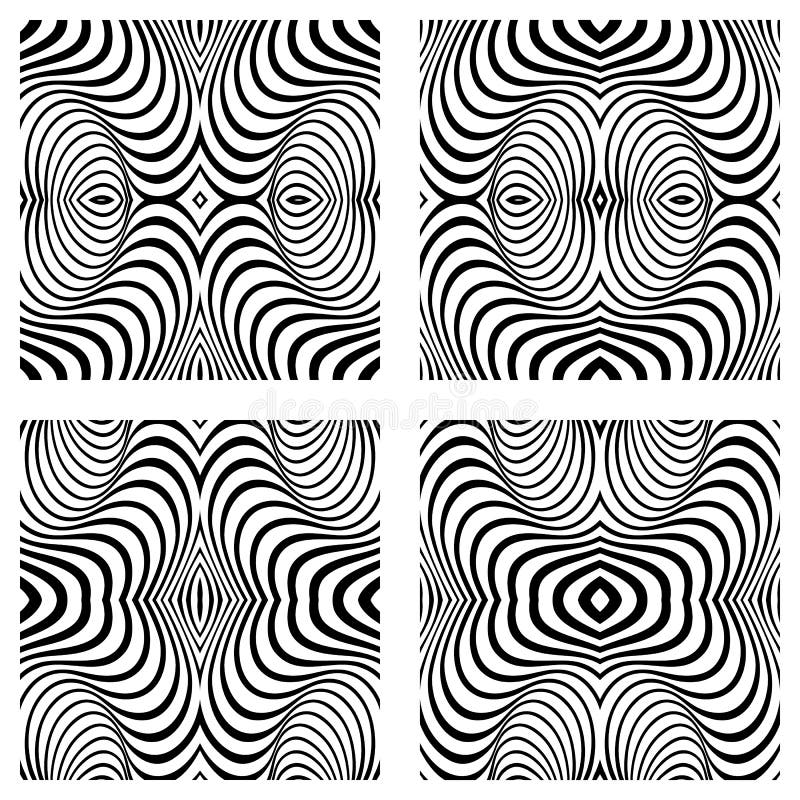 Vector Abstract Line Patterns Set. Stock Vector - Illustration of ...