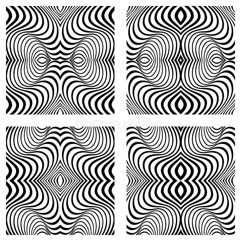 Vector Abstract Line Patterns Set. Stock Vector - Illustration of ...
