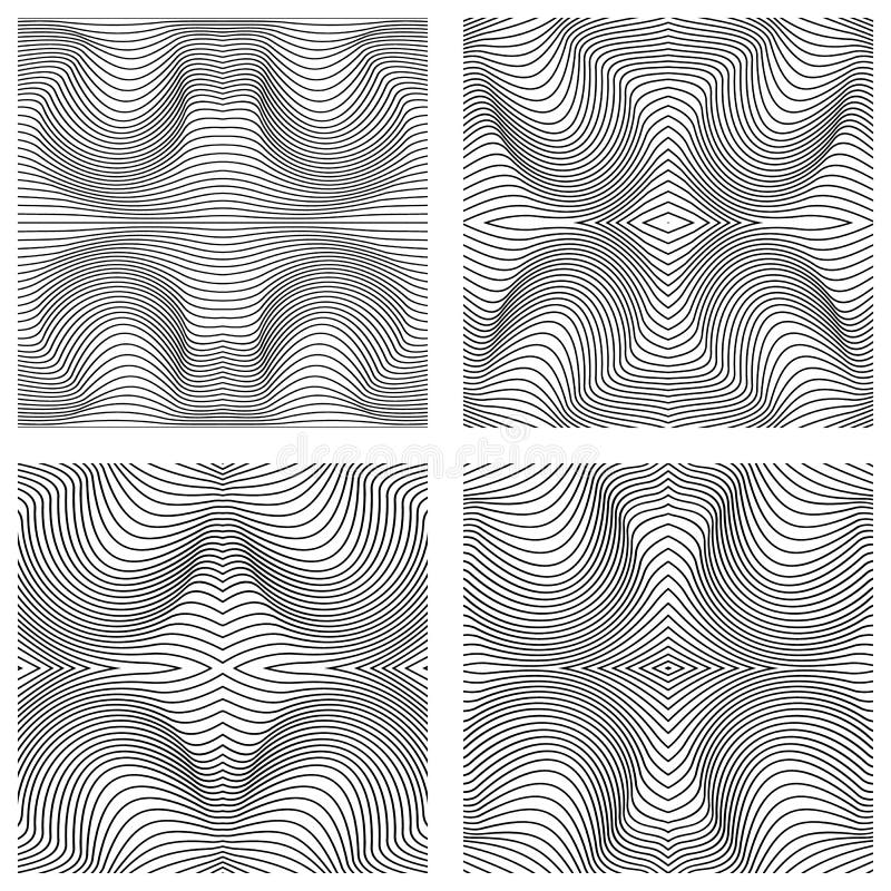 Vector Abstract Line Patterns Set. Stock Vector - Illustration of ...